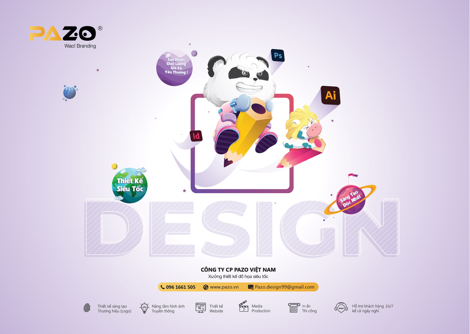 Thiết kế logo nội thất sang trọng - Pazo Design FUFA | Pazo