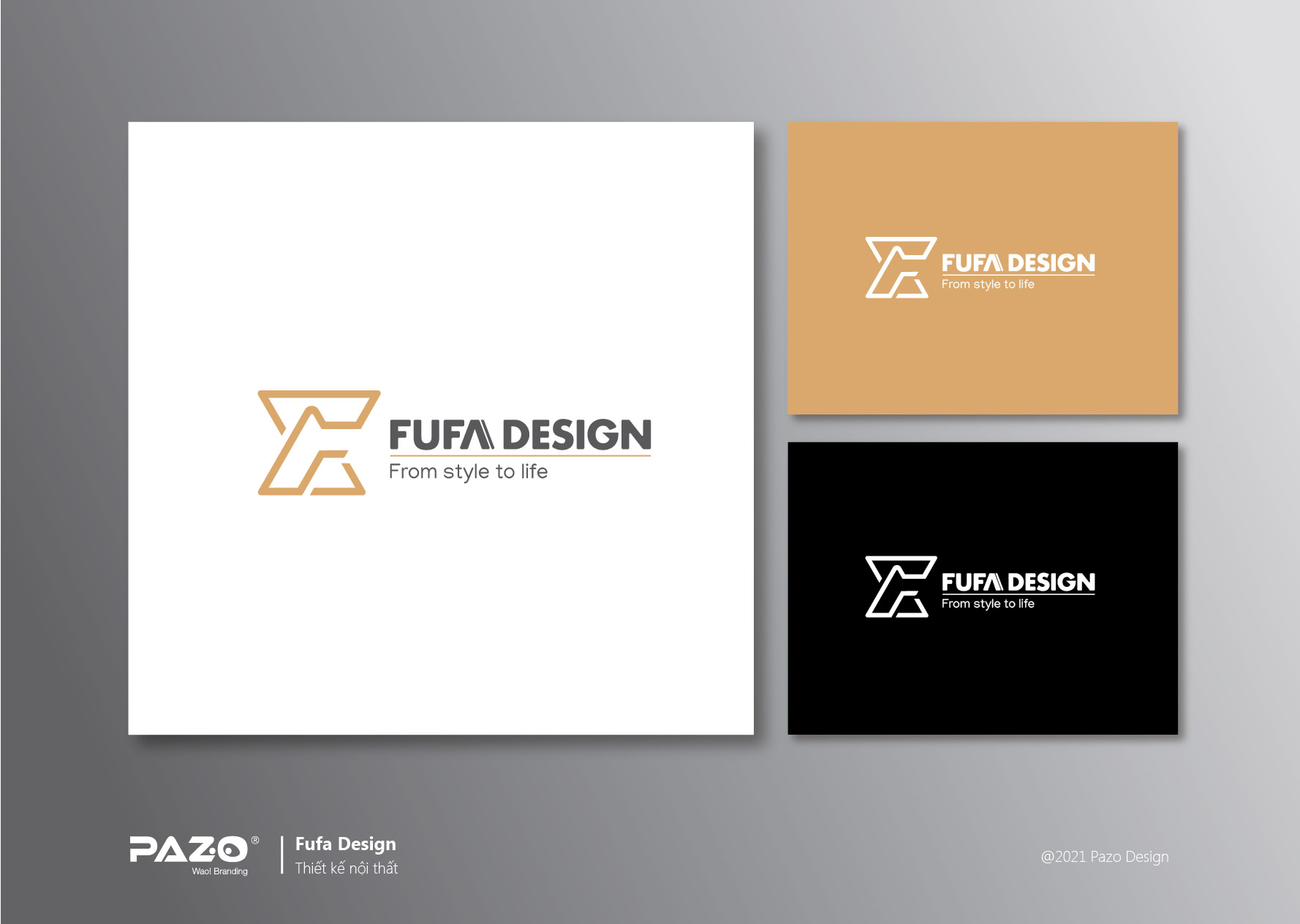 Thiết kế logo nội thất sang trọng - Pazo Design FUFA | Pazo