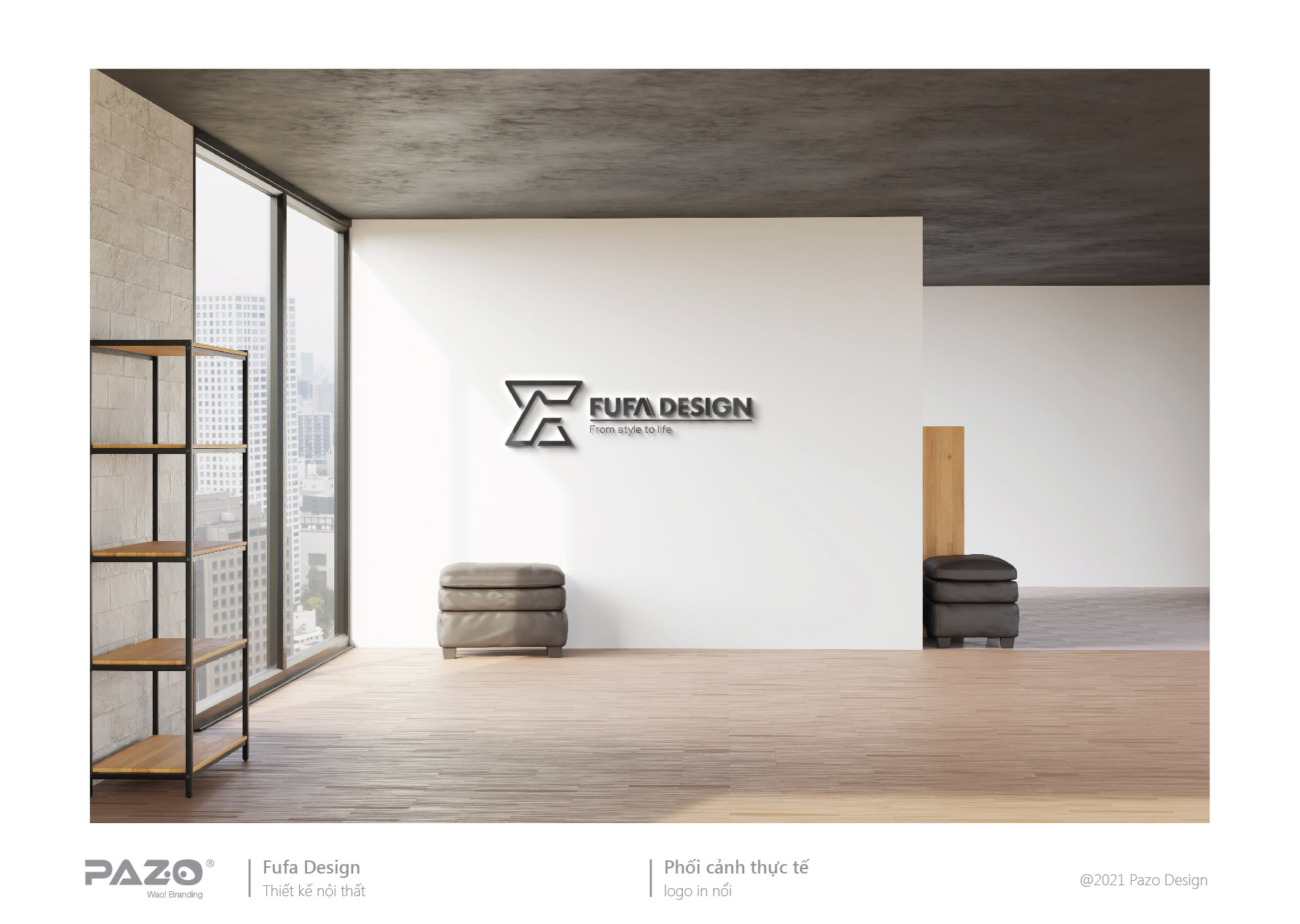 Thiết kế logo nội thất sang trọng - Pazo Design FUFA | Pazo
